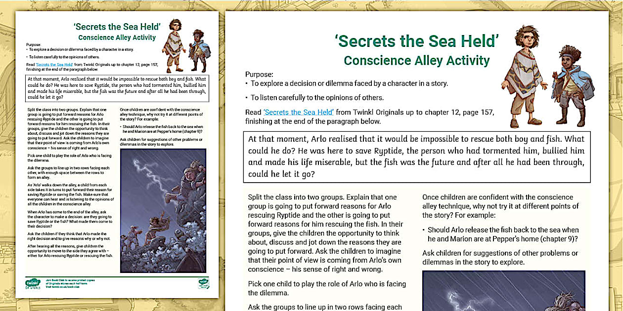 'Secrets the Sea Held' KS2 Conscience Alley Activity